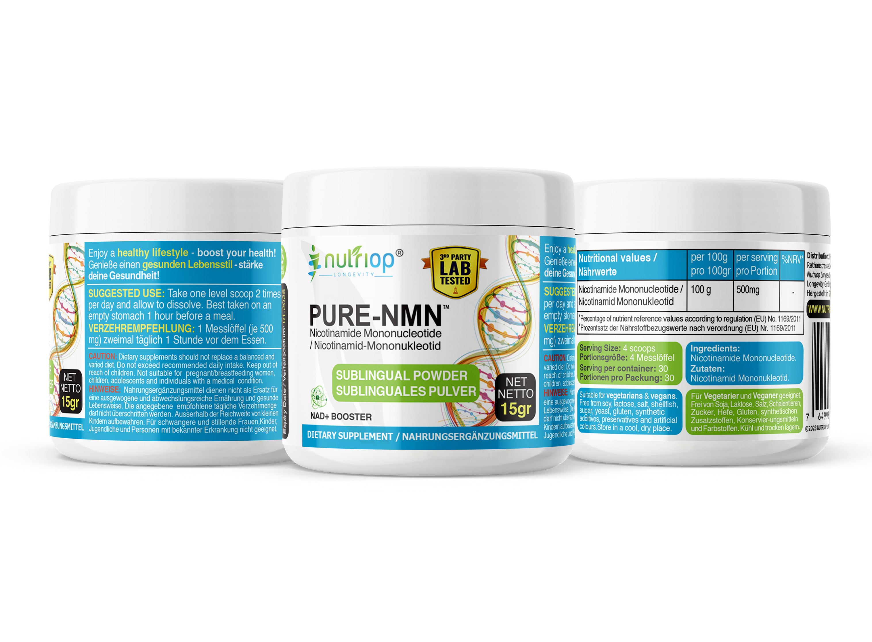 Nutriop Longevity® PURE-NMN Nicotinamide Mononucleotide Extreme Potency ...